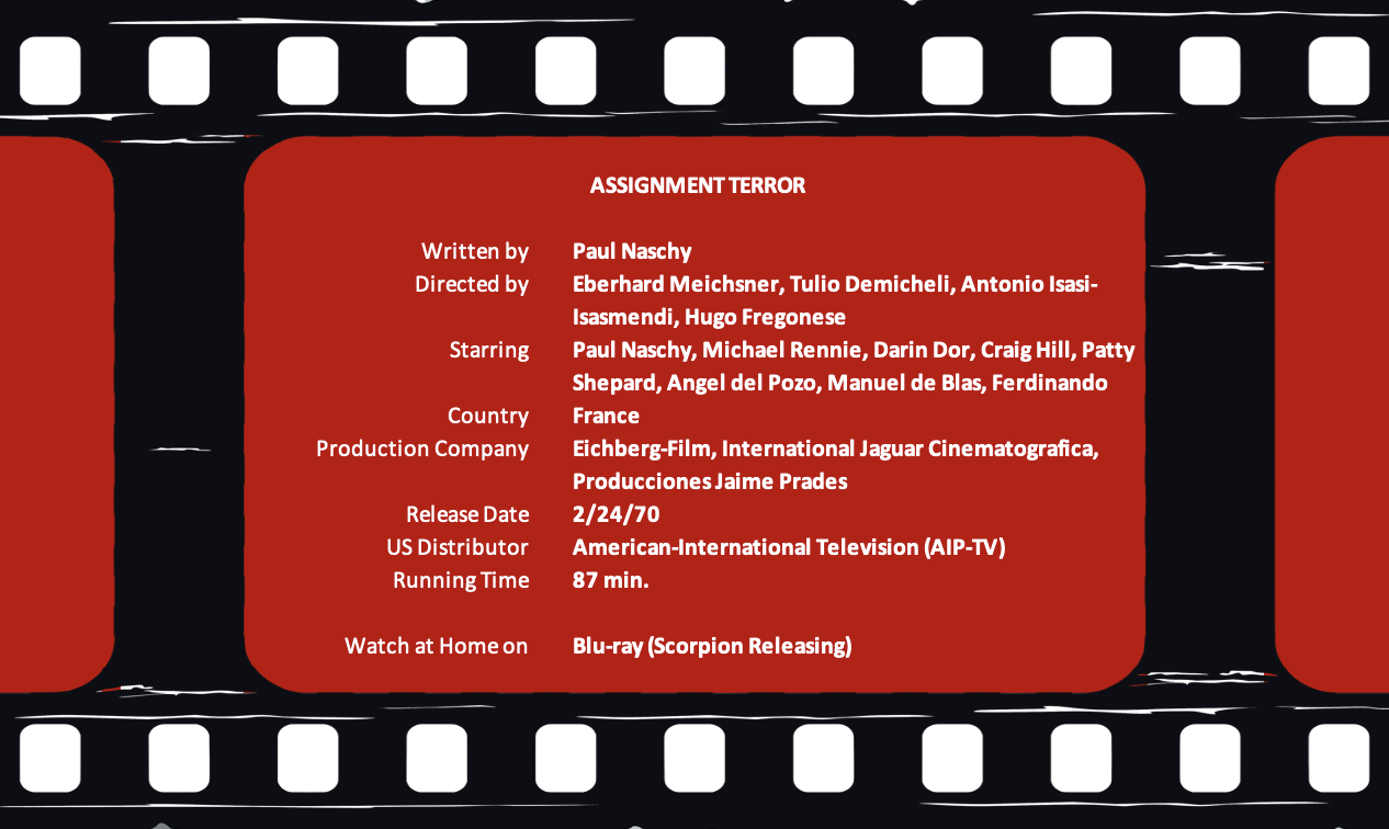 Assignment Terror (1970) – Classic Horrors Club