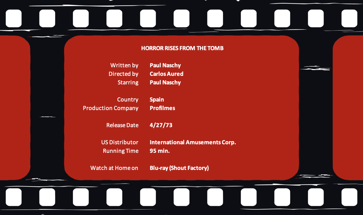 Horror Rises from the Tomb (1973) – Classic Horrors Club