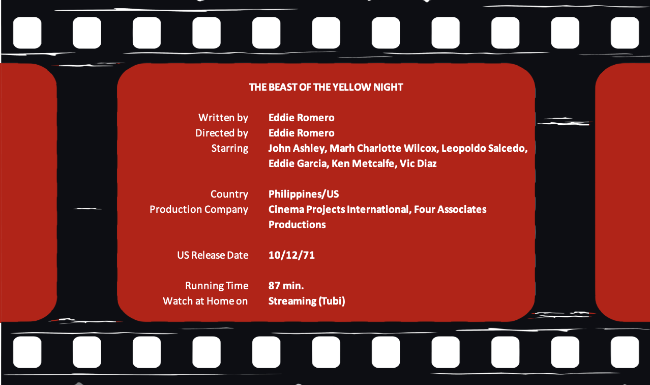 The Beast of the Yellow Night (1971) – Classic Horrors Club