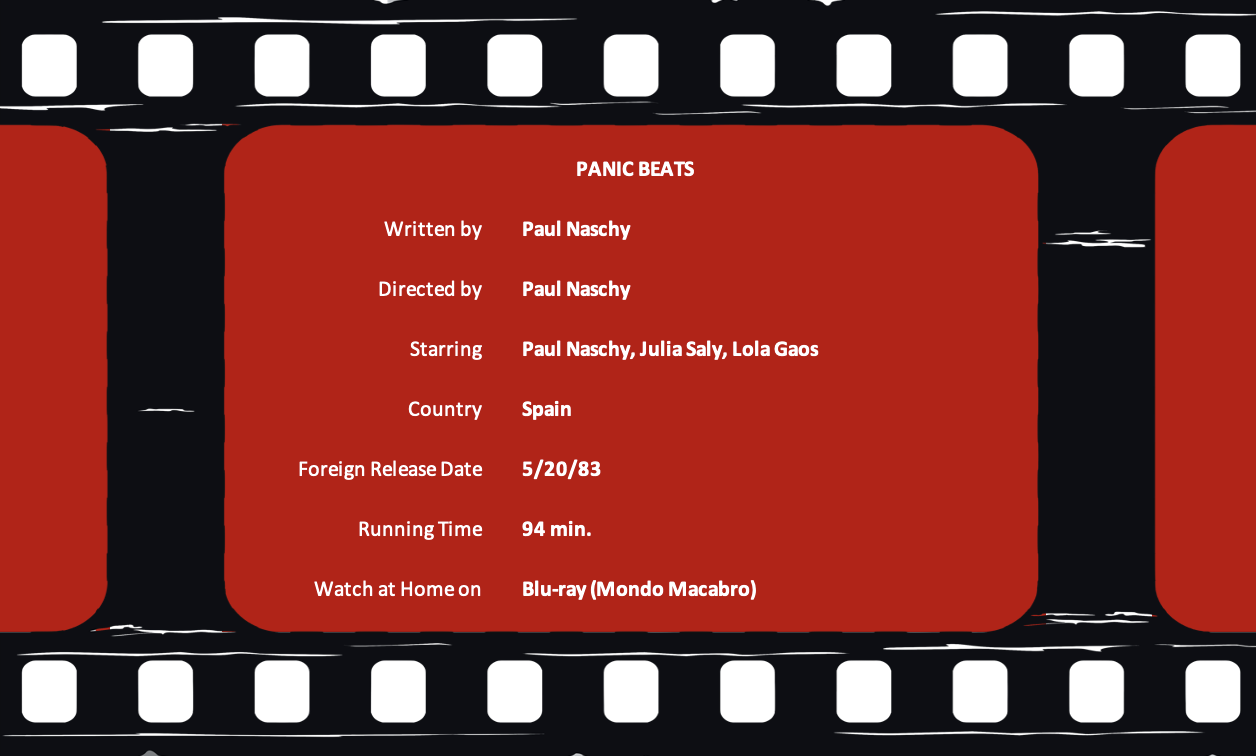 Panic Beats (1983) – Classic Horrors Club