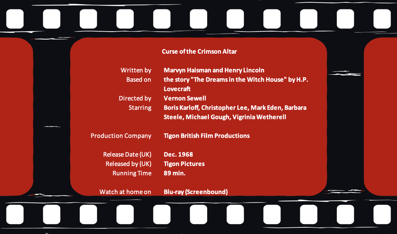 Curse of the Crimson Altar (1968) – Classic Horrors Club